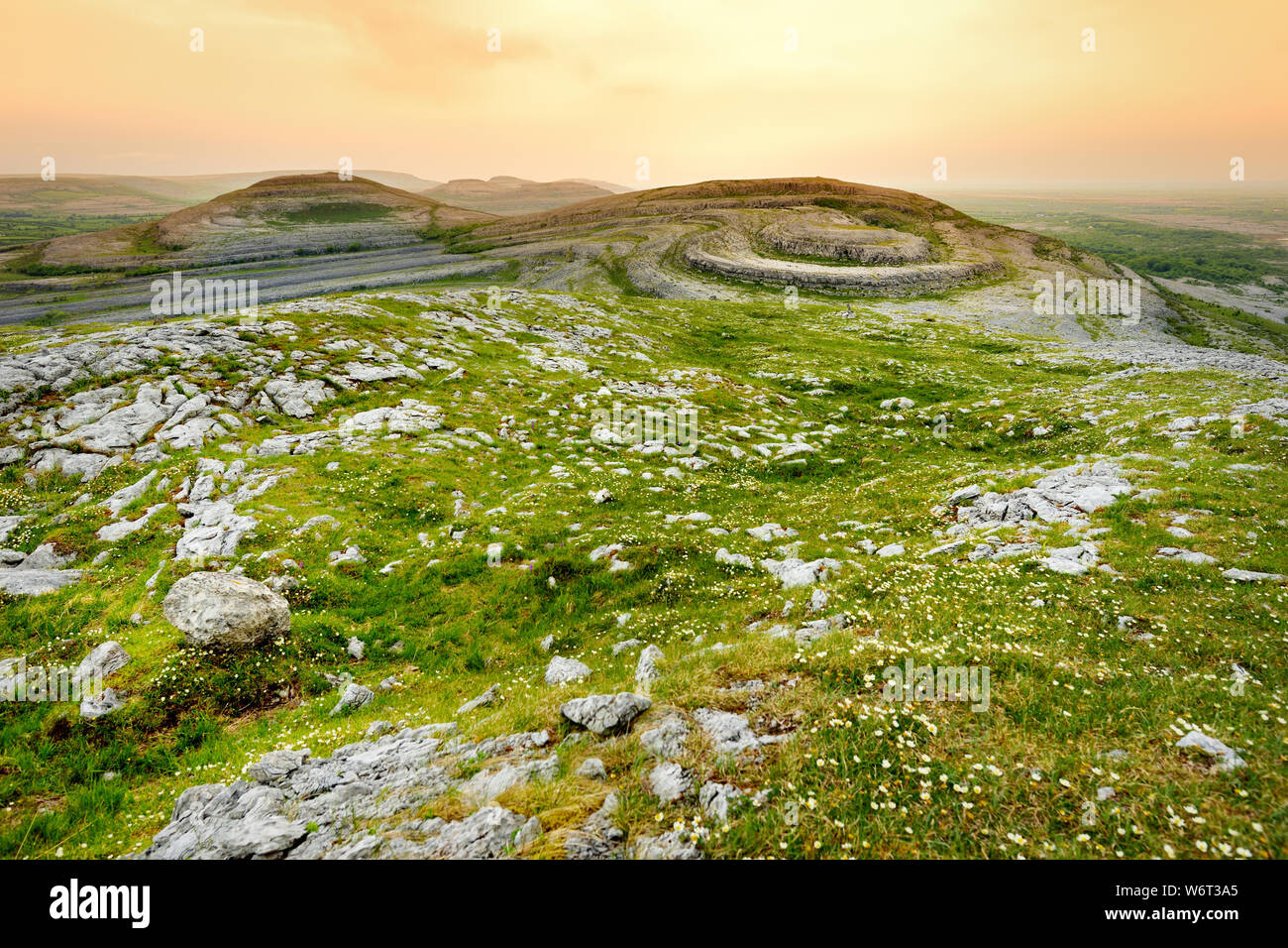 Spectacular landscape of the Burren region of County Clare, Ireland ...