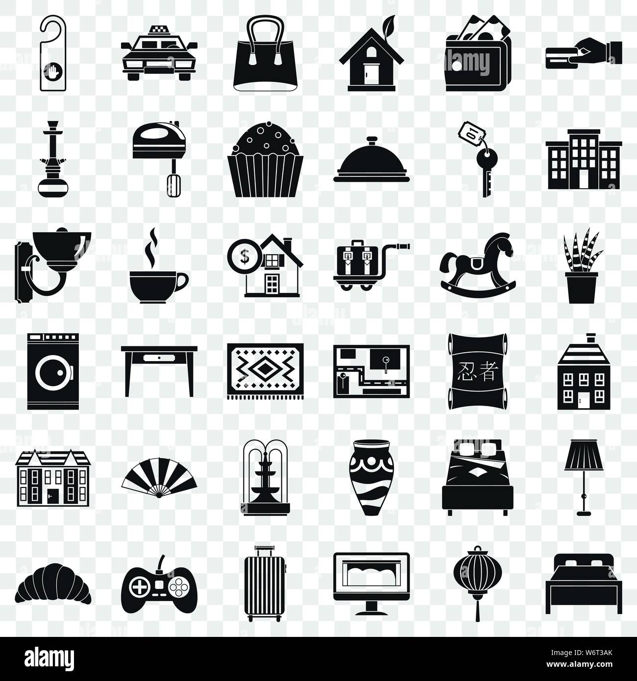 Hotel service icons set, simple style Stock Vector Image & Art - Alamy