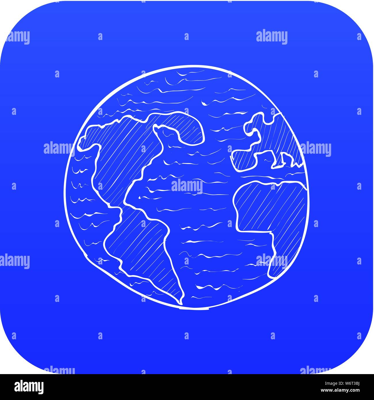 Globe icon blue vector Stock Vector Image & Art - Alamy