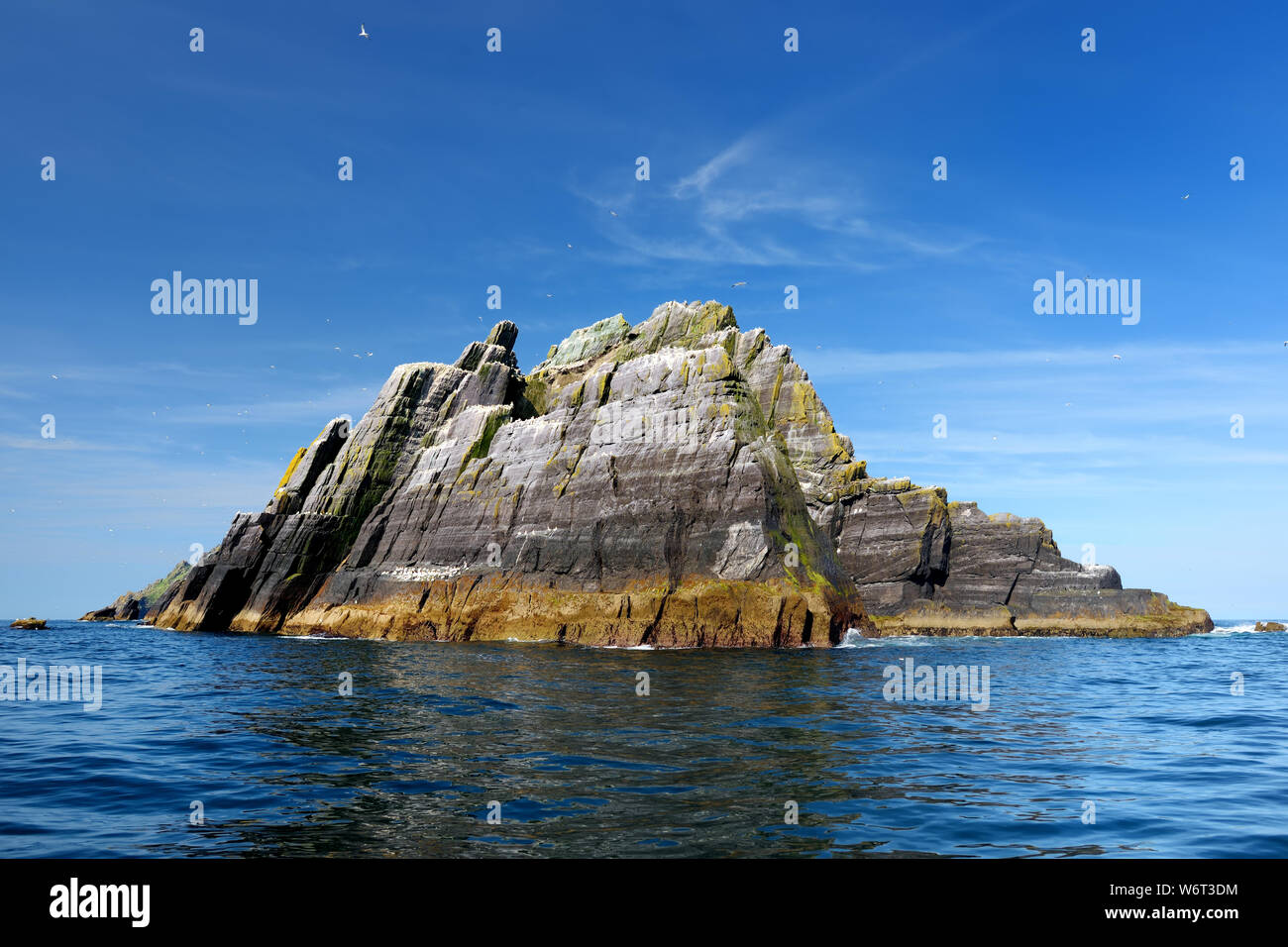 Little Skellig Island, home to many various seabirds and the second ...
