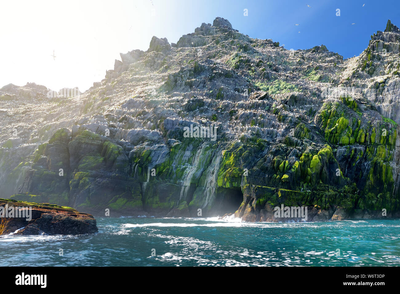 Little Skellig Island, home to many various seabirds and the second ...