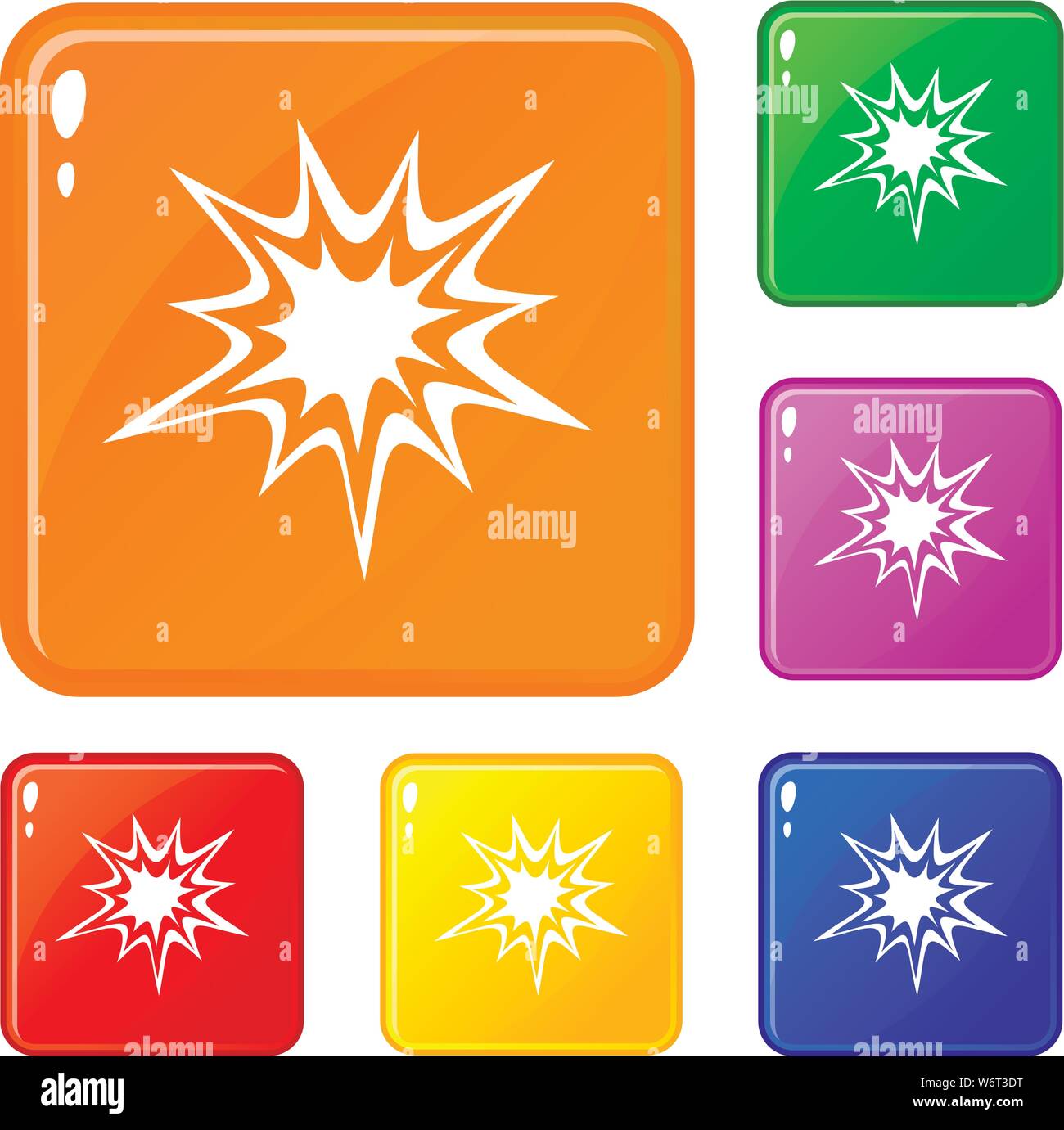 Heavy explosion icons set vector color Stock Vector Image & Art - Alamy