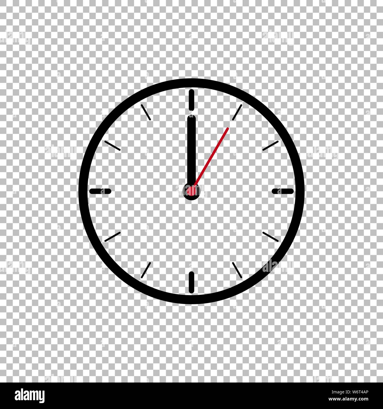 Twelve o’Clock flat icon design template isolated illustration on ...