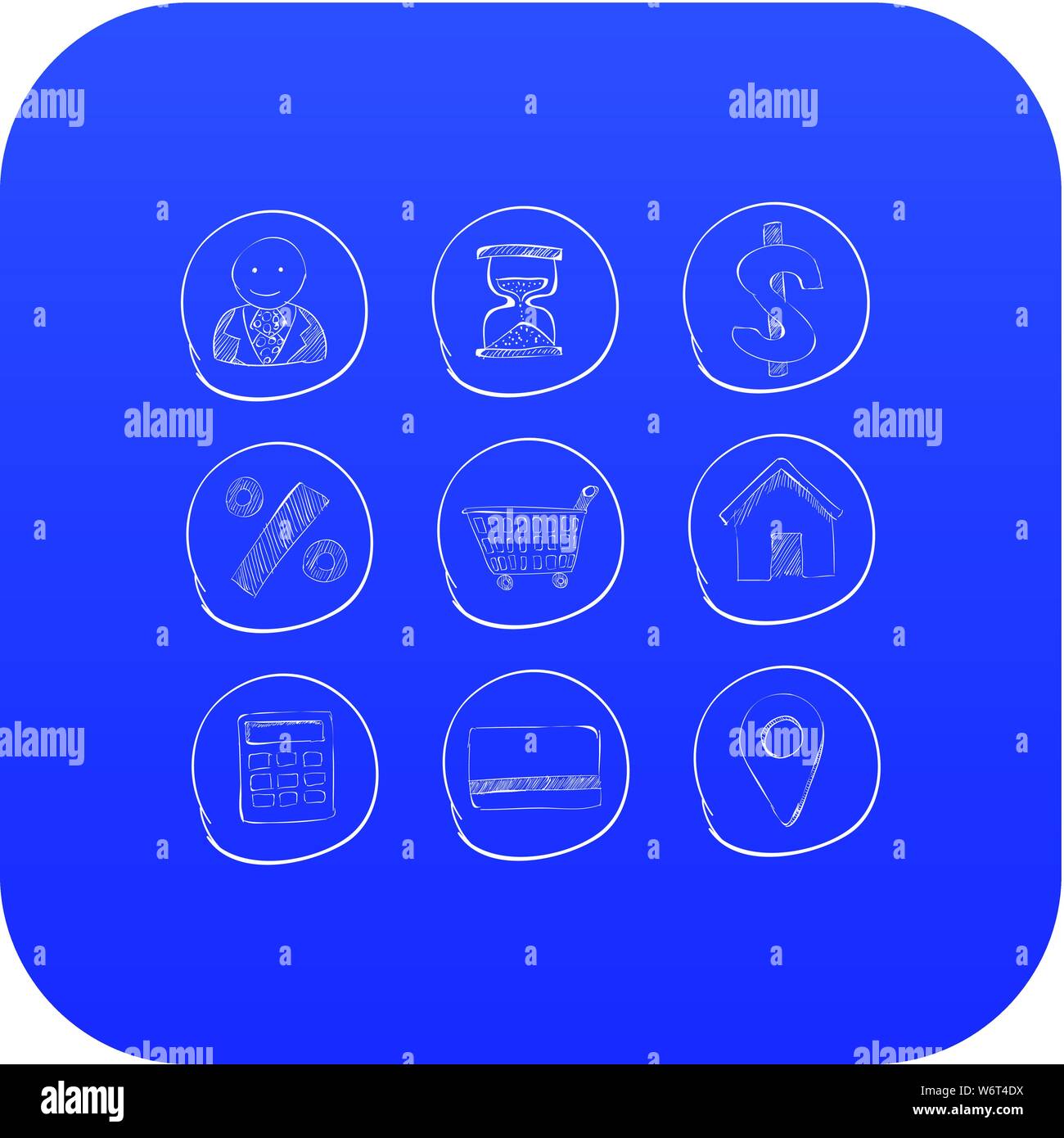 Shop icon blue vector Stock Vector Image & Art - Alamy