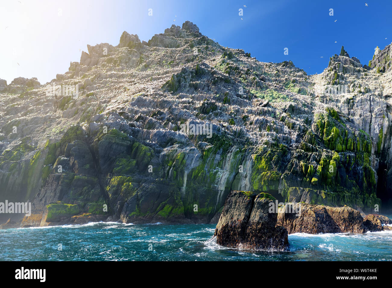 Little Skellig Island, home to many various seabirds and the second ...