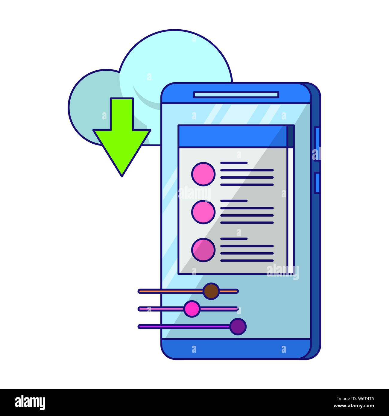 technology web digital hardware cartoon Stock Vector Image & Art - Alamy