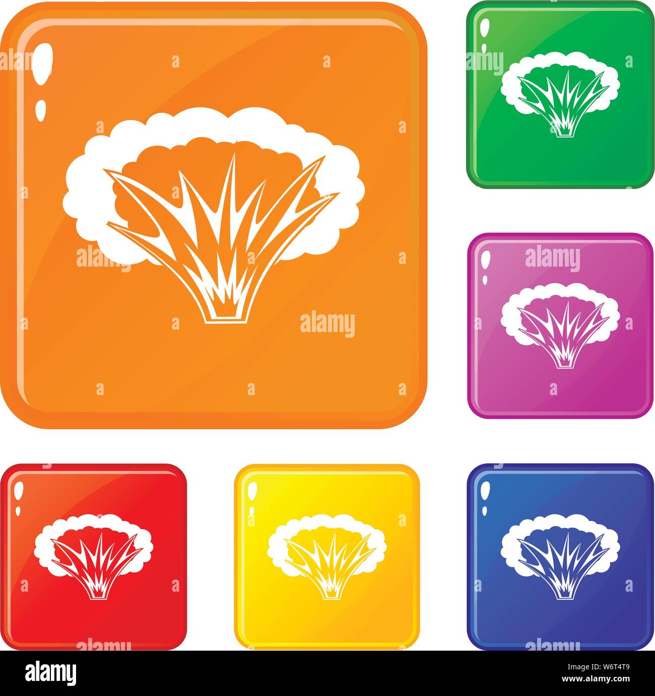 Atomical explosion icons set vector color Stock Vector Image & Art - Alamy
