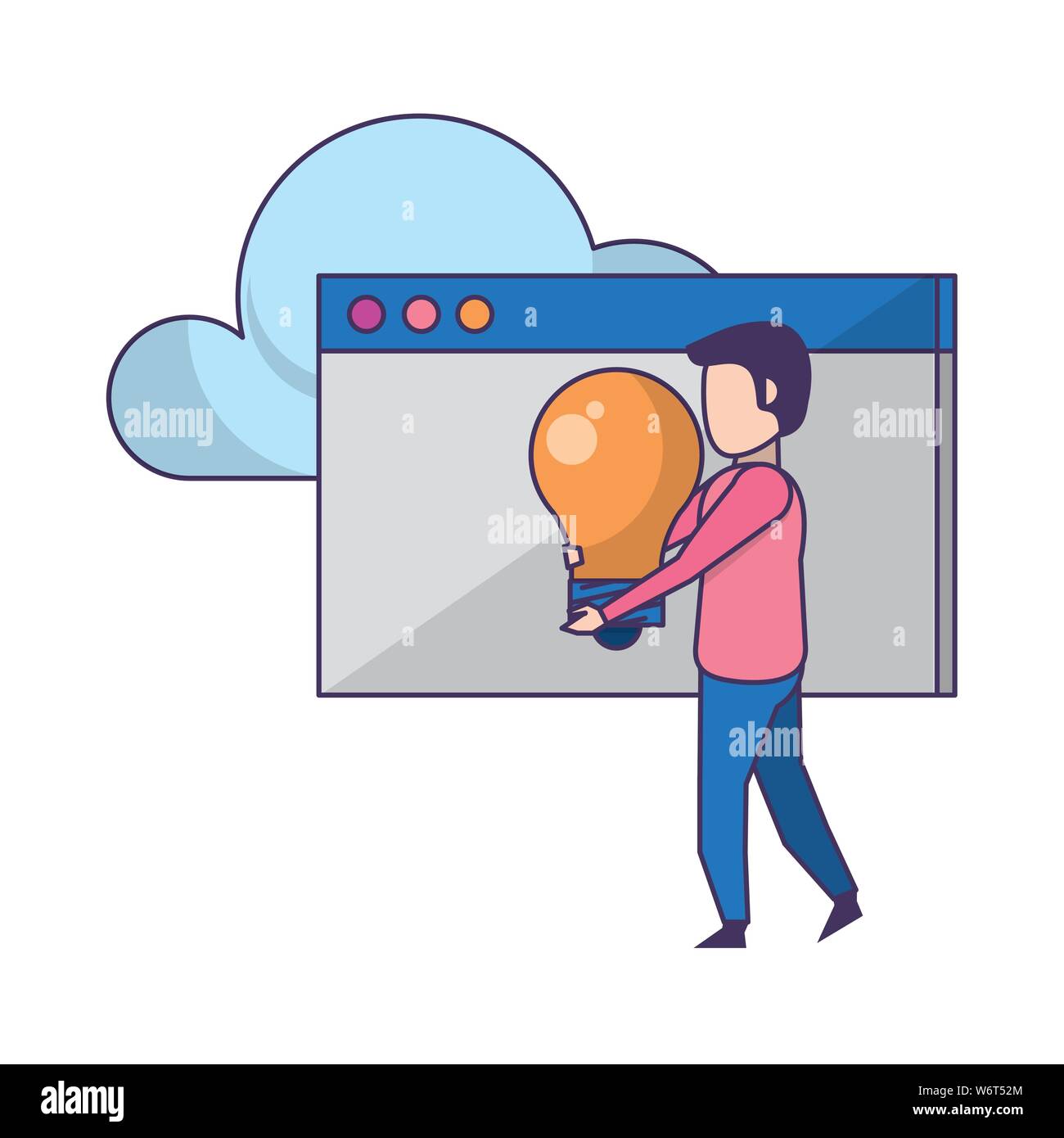 technology web digital hardware cartoon Stock Vector Image & Art - Alamy