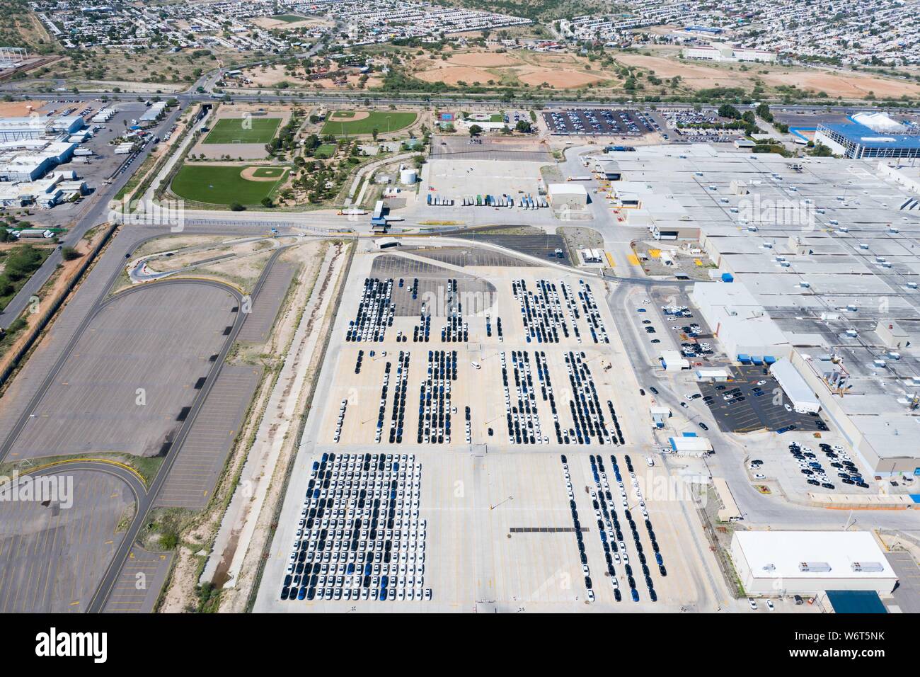 Aerial view of the Ford Motor Company automotive company in the ...