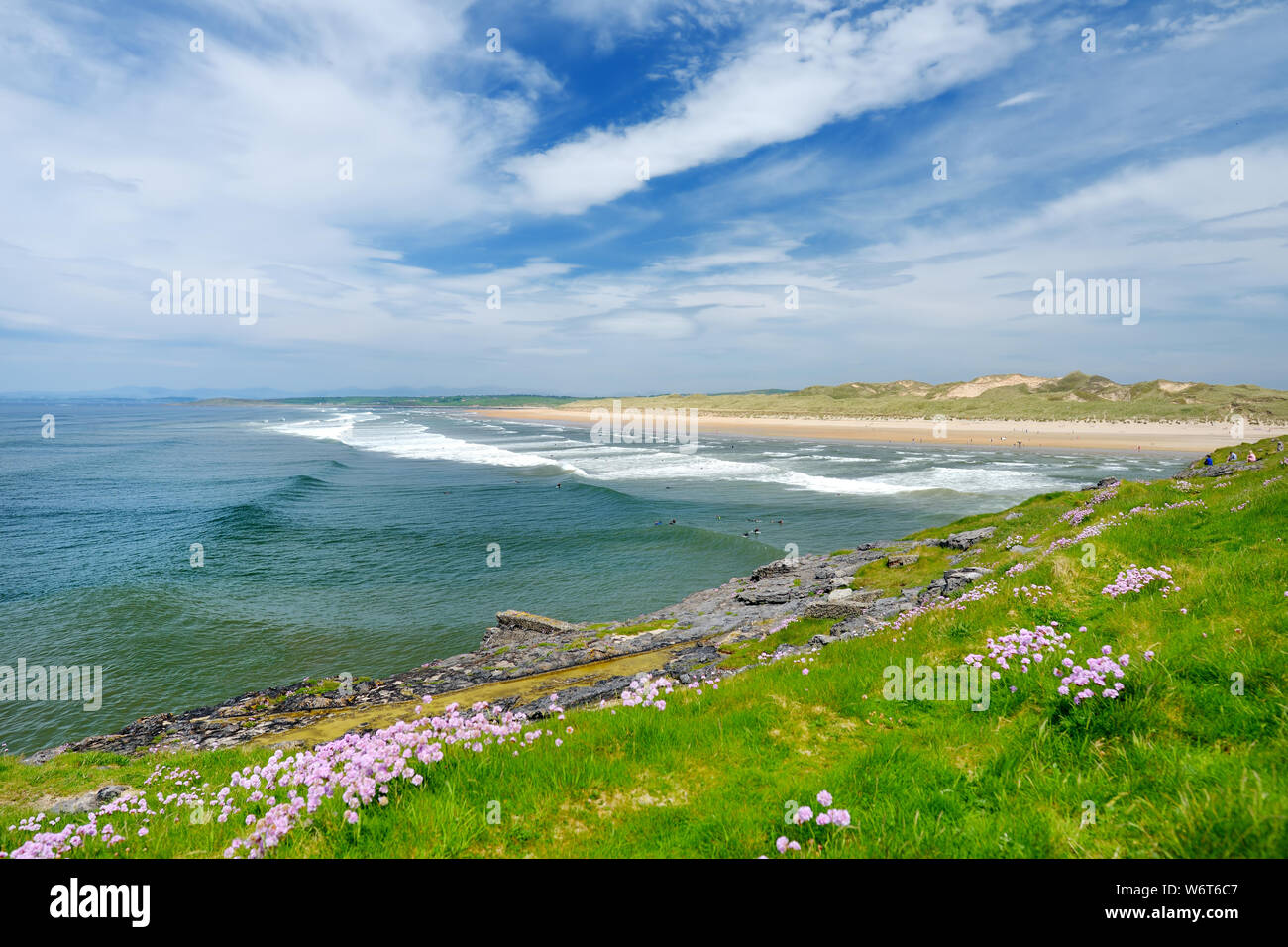 Spectacular Tullan Strand, one of Donegal's renowned surf beaches ...