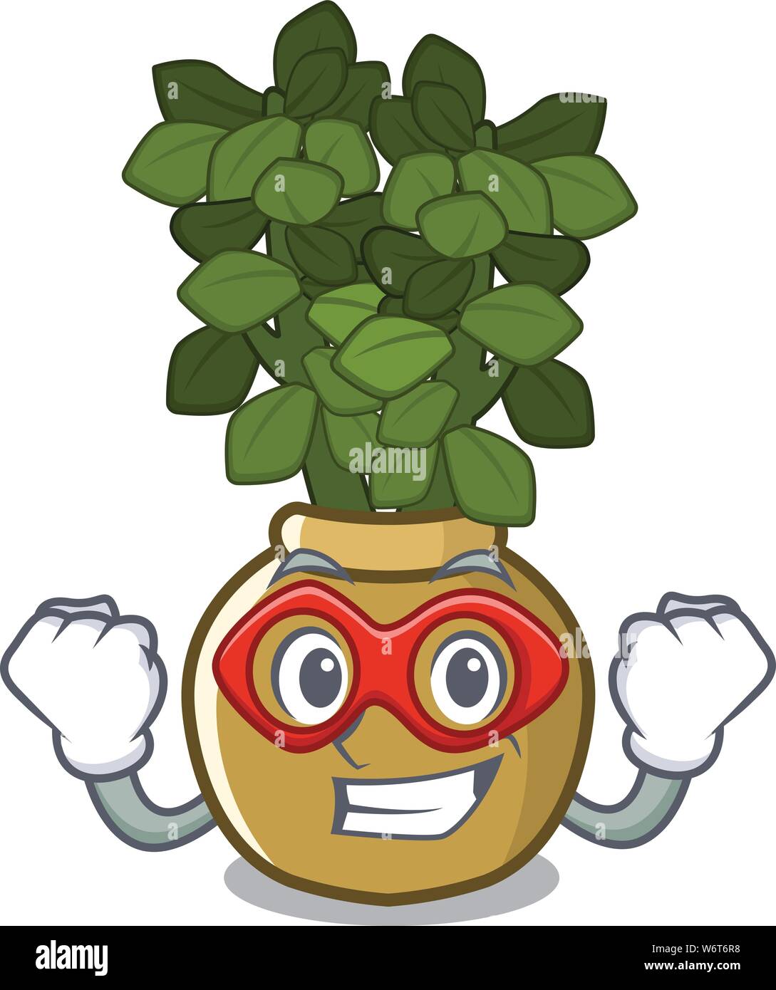 Super hero jade plant pot in cartoon yard Stock Vector Image & Art - Alamy
