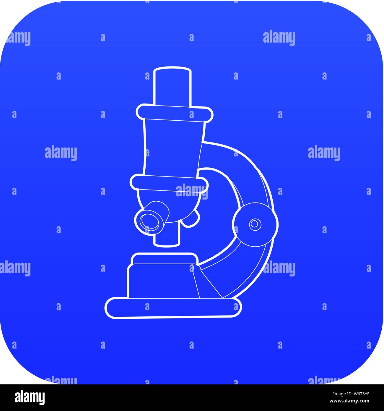 Microscope icon blue vector Stock Vector Image & Art - Alamy
