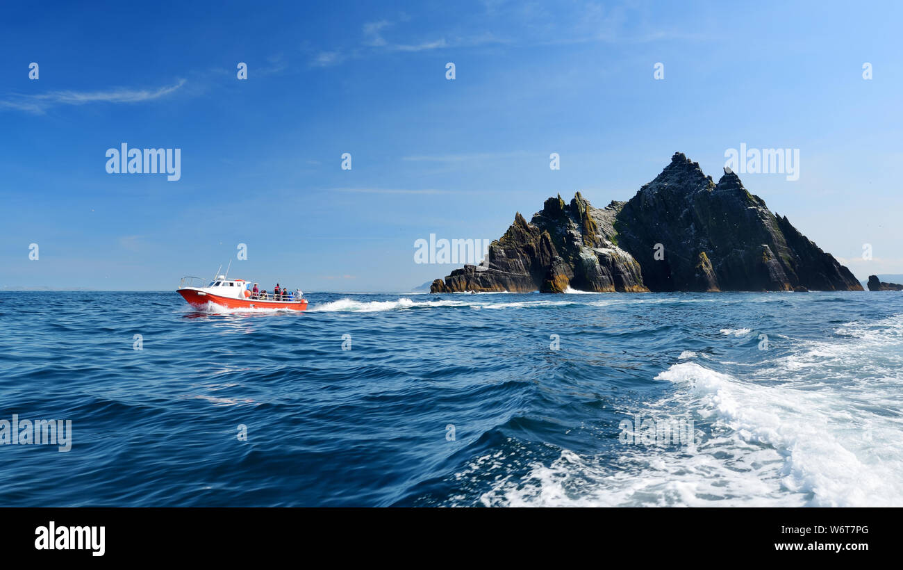 Little Skellig Island, home to many various seabirds and the second ...