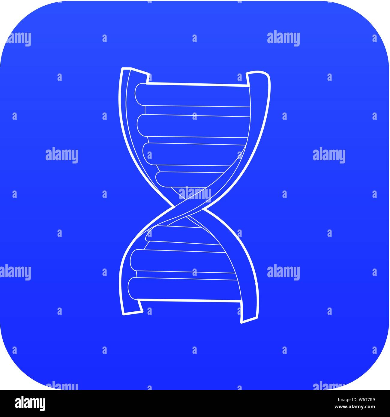 DNA strand icon blue vector Stock Vector Image & Art - Alamy