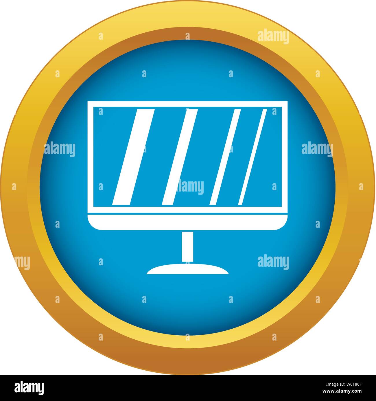 TV icon blue vector isolated Stock Vector Image & Art - Alamy