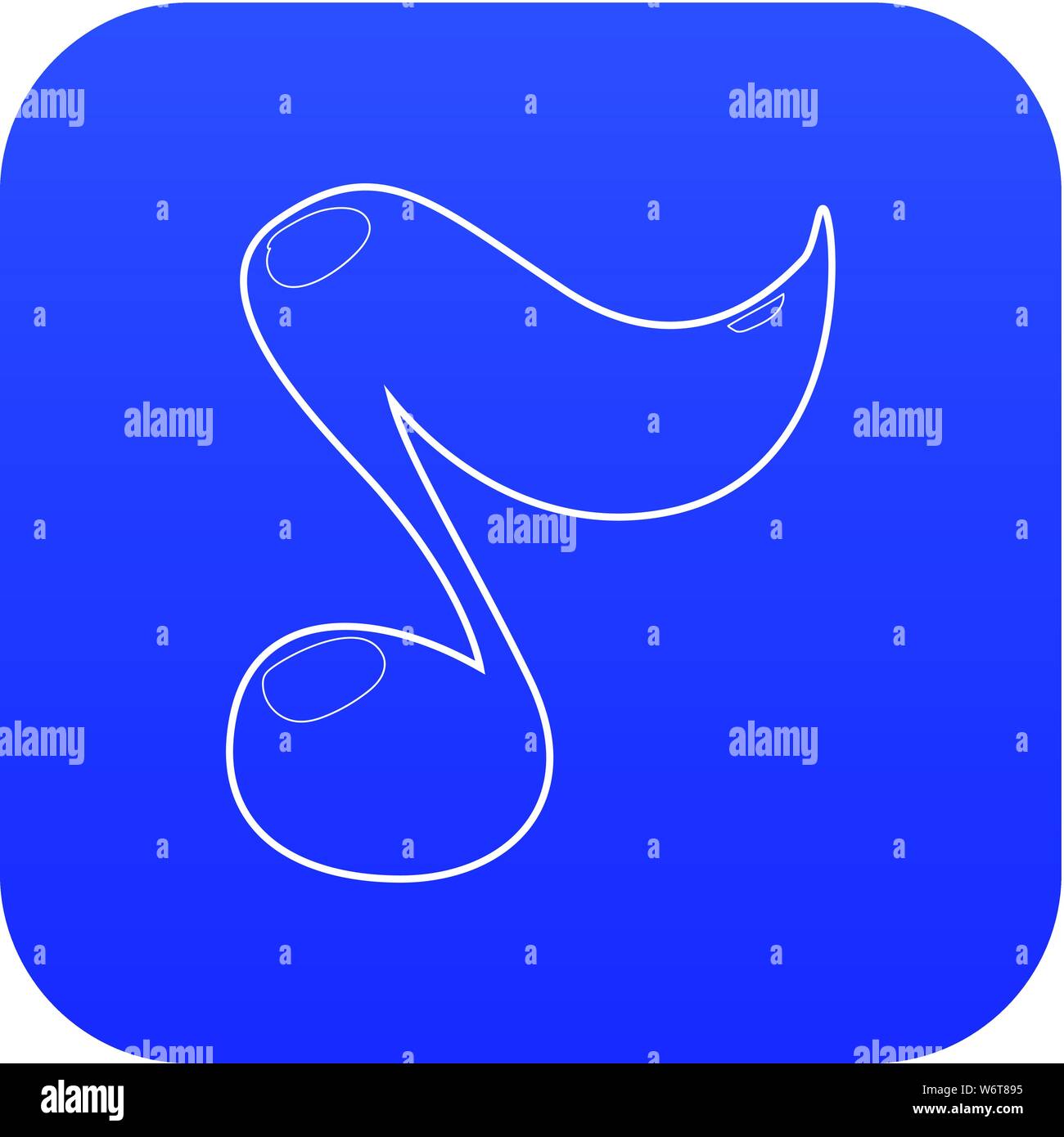 Music note icon blue vector Stock Vector Image & Art - Alamy