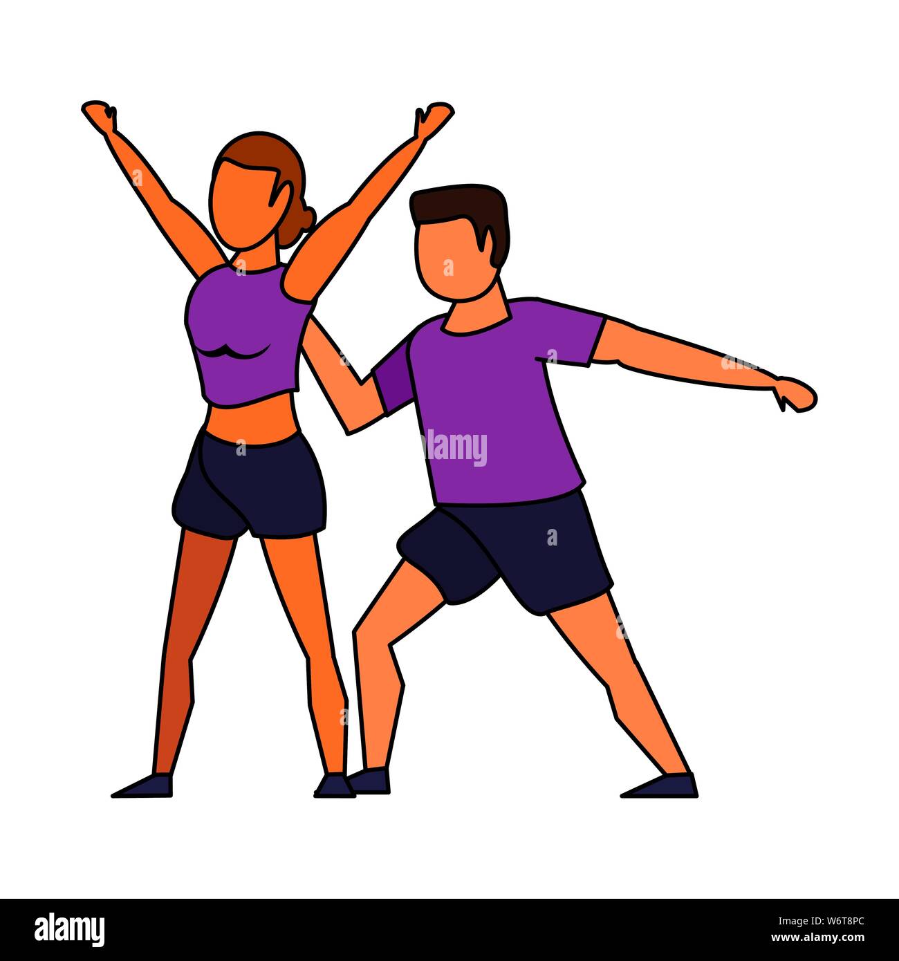 fitness sport exercise lifestyle cartoon Stock Vector Image & Art - Alamy