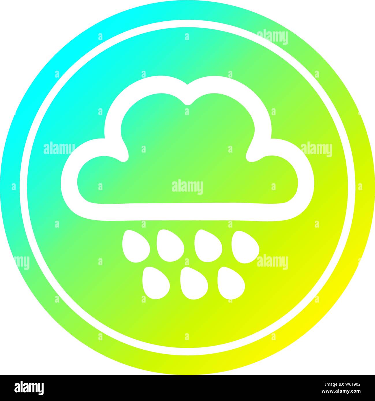 rain cloud circular icon with cool gradient finish Stock Vector Image ...