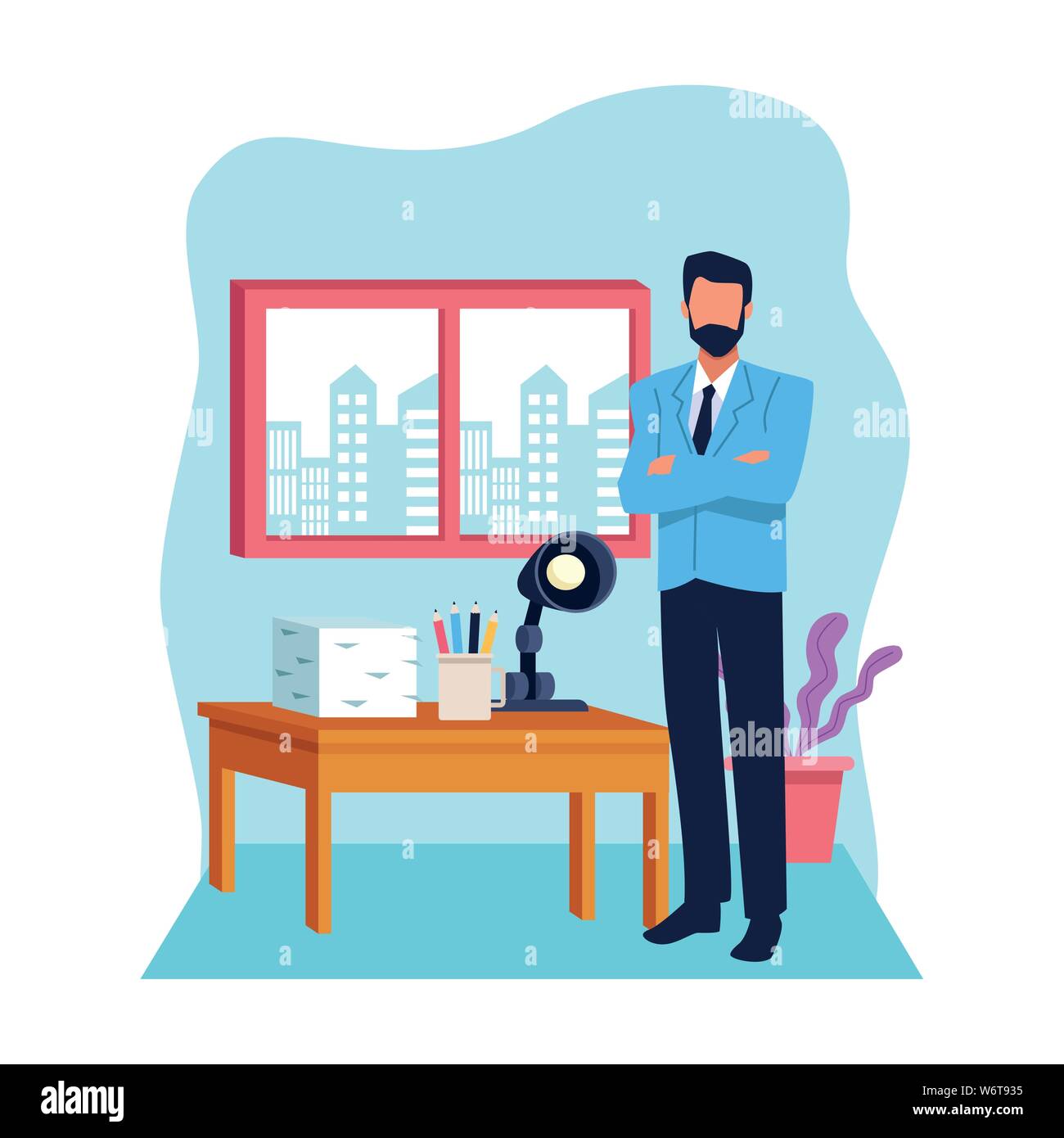 business professional executive work cartoon Stock Vector Image & Art ...