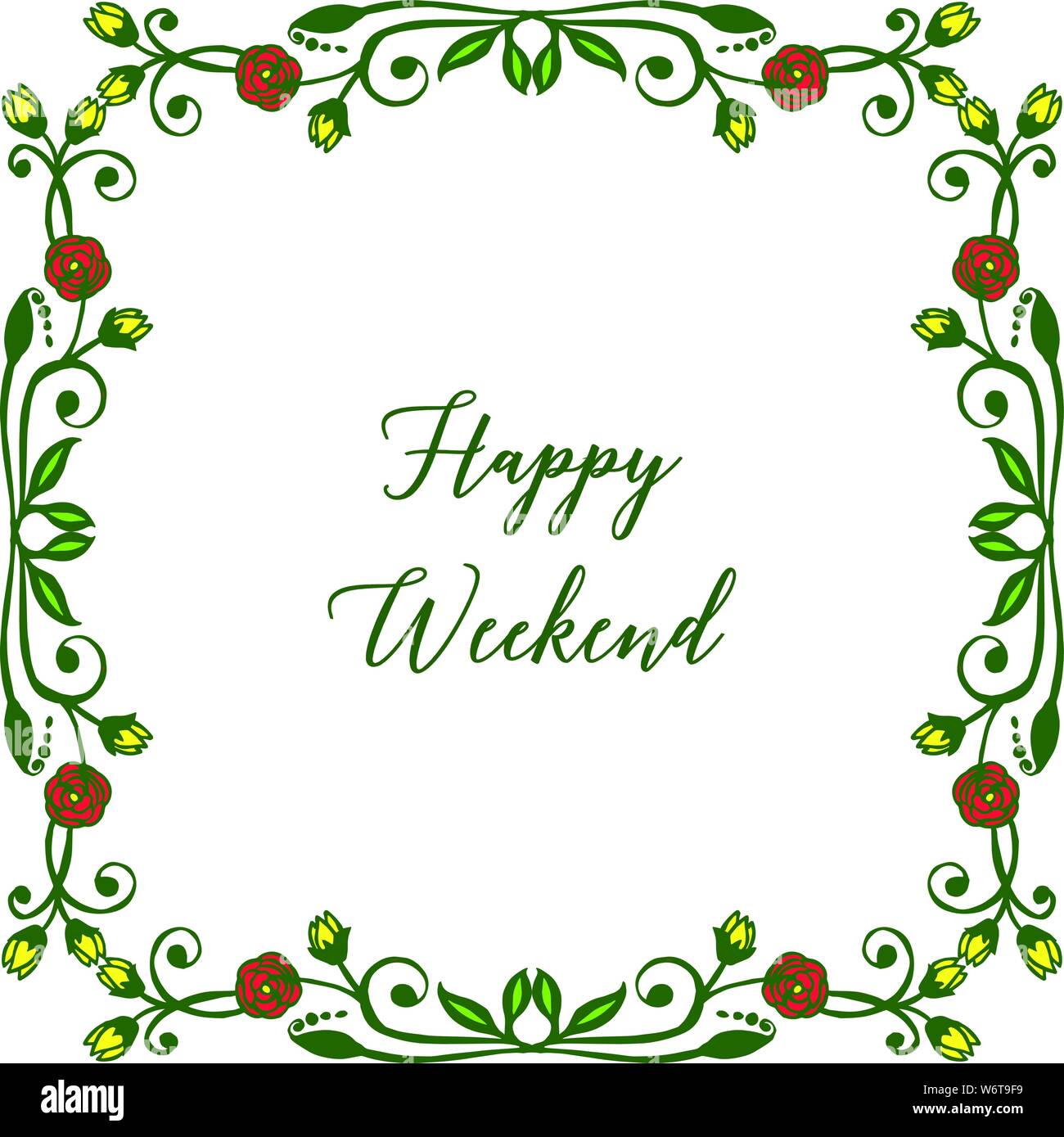 Happy weekend, beautiful greeting card background or banner, with ...
