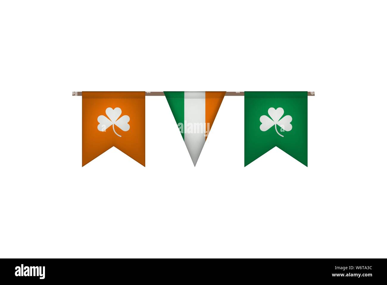 Ireland garland with flags. Carnaval and festival decoration. Vector ...