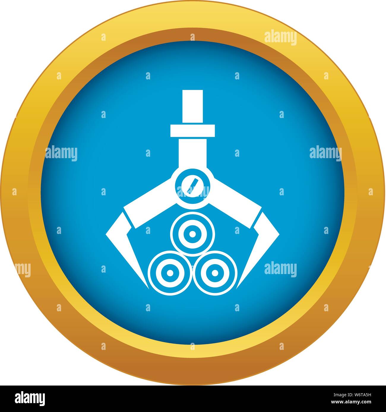 Log loader icon blue vector isolated Stock Vector Image & Art - Alamy
