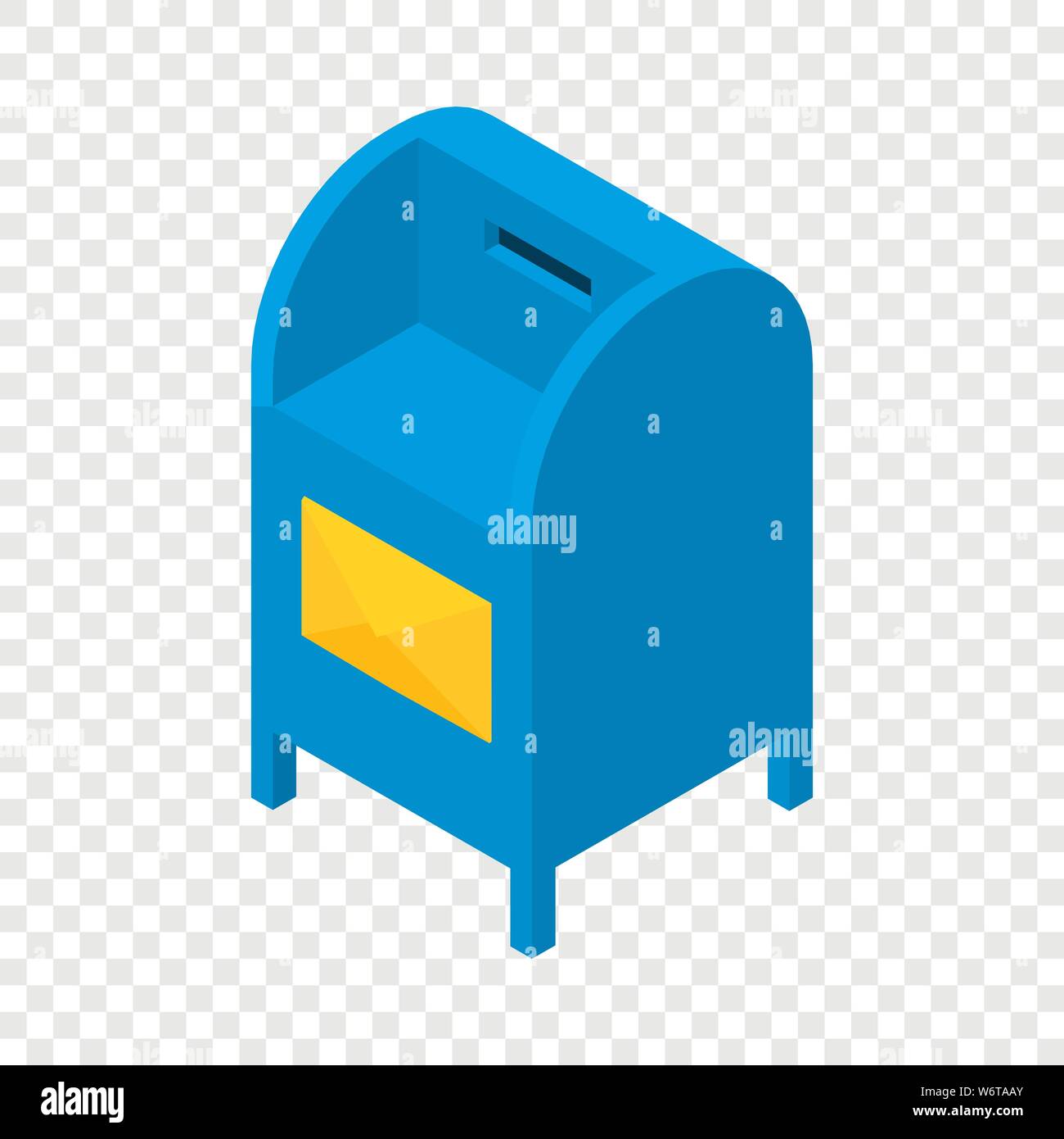 Blue mailbox icon, isometric 3d style Stock Vector Image & Art - Alamy