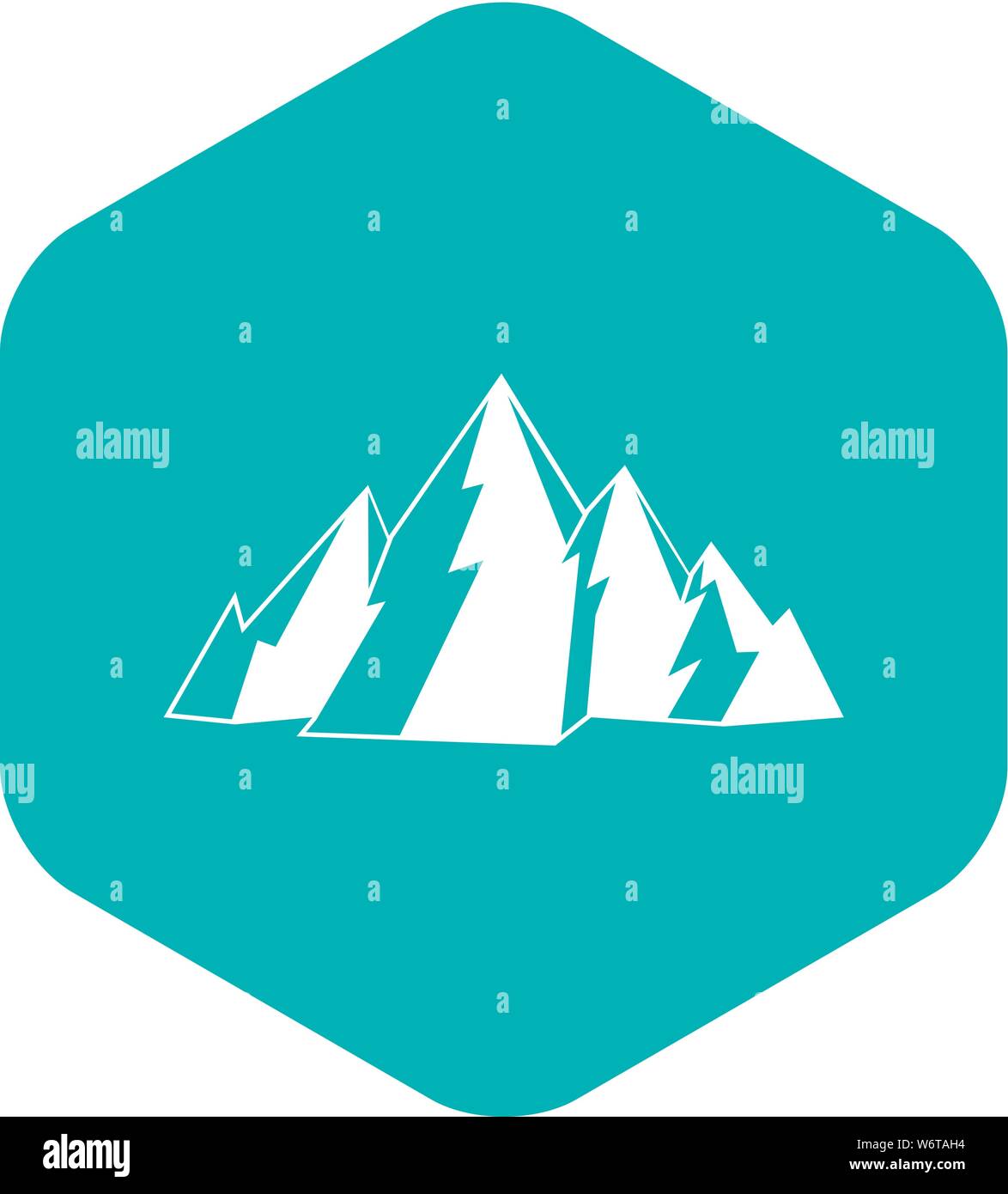 Mountain icon, simple style Stock Vector Image & Art - Alamy