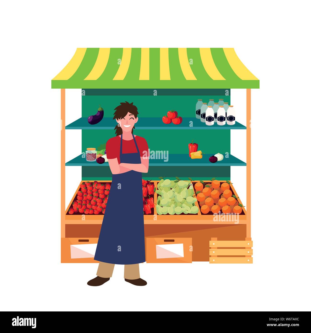 Spaghetti vendor Stock Vector Images - Alamy