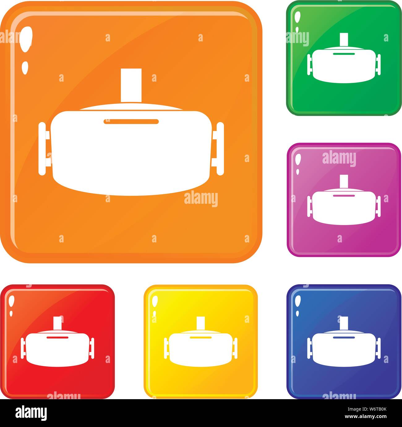 Vr device icons set vector color Stock Vector Image & Art - Alamy