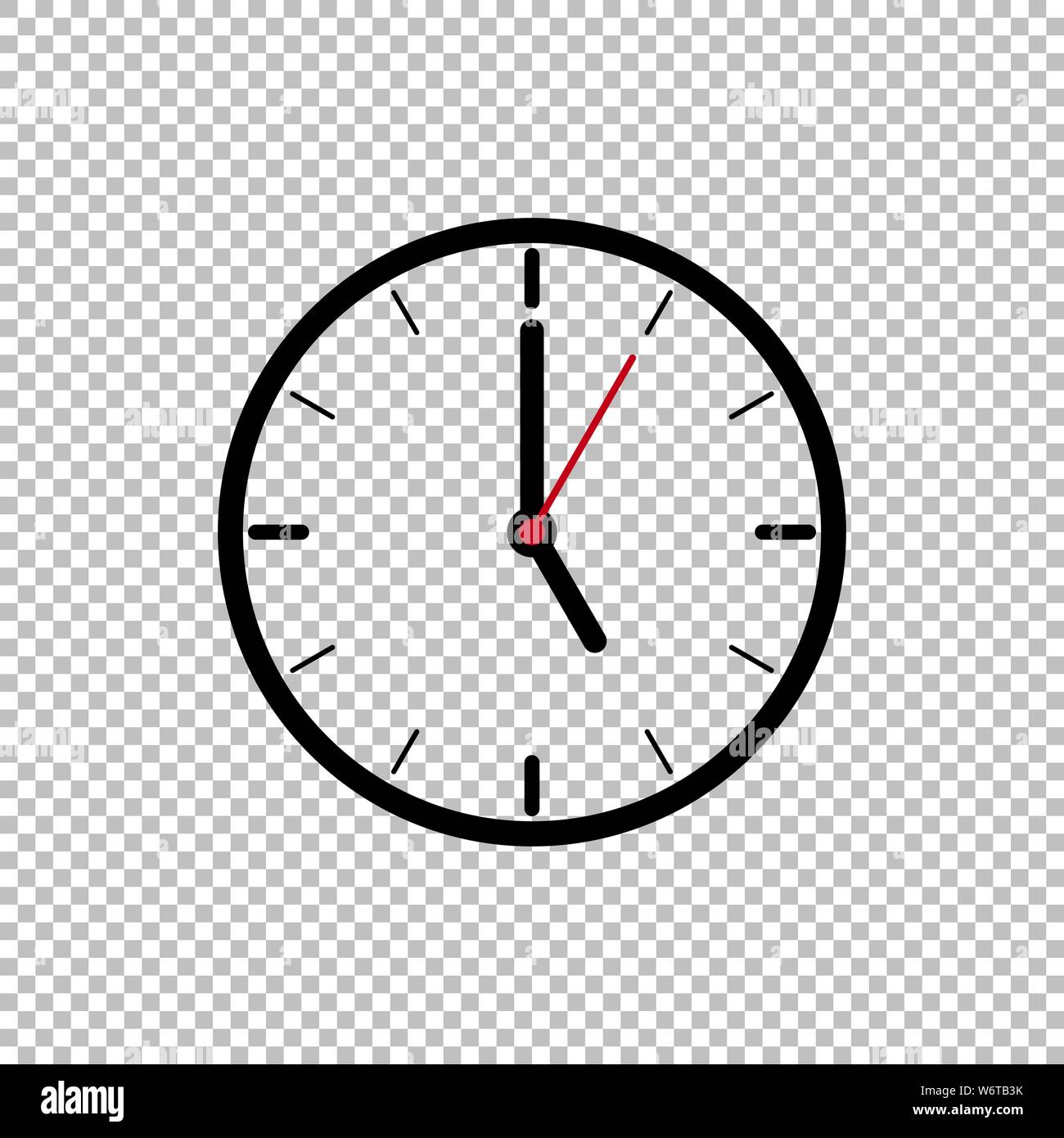 Five o’Clock flat icon design template isolated illustration on ...