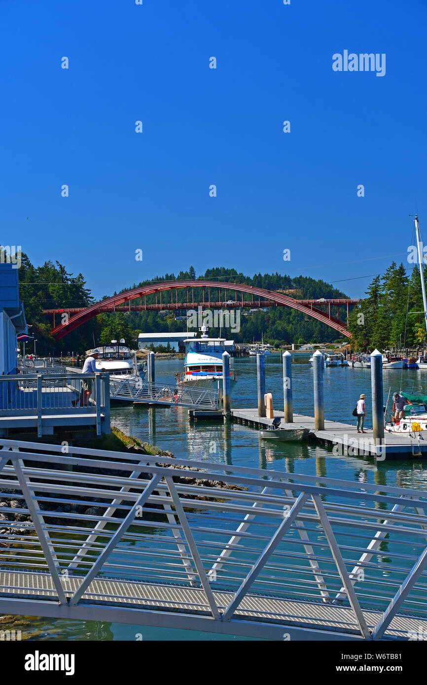 Views of the marina and town of La Conner, Washington, USA Stock Photo ...