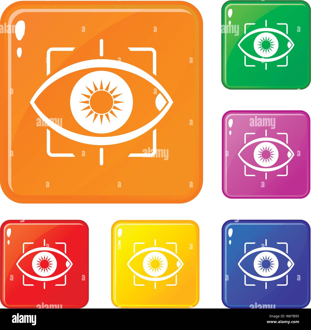 Eye icons set vector color Stock Vector Image & Art - Alamy