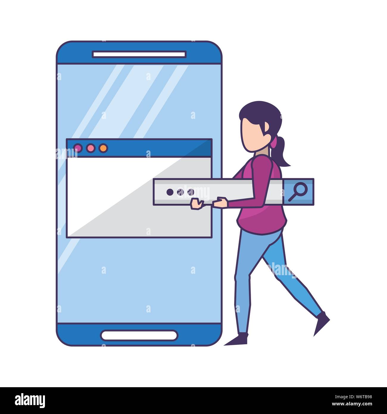 technology web digital hardware cartoon Stock Vector Image & Art - Alamy