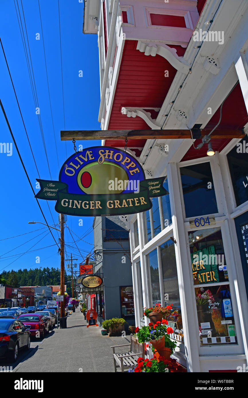 Views of the marina and town of La Conner, Washington, USA Stock Photo ...