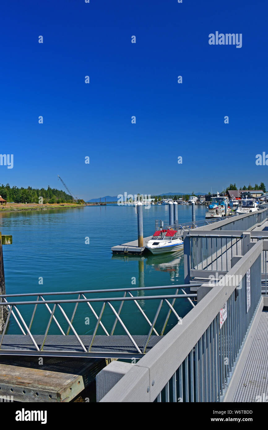 Views of the marina and town of La Conner, Washington, USA Stock Photo ...