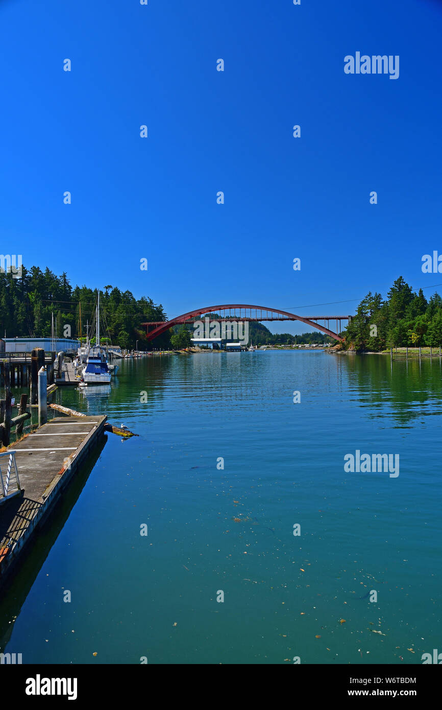 Views of the marina and town of La Conner, Washington, USA Stock Photo ...