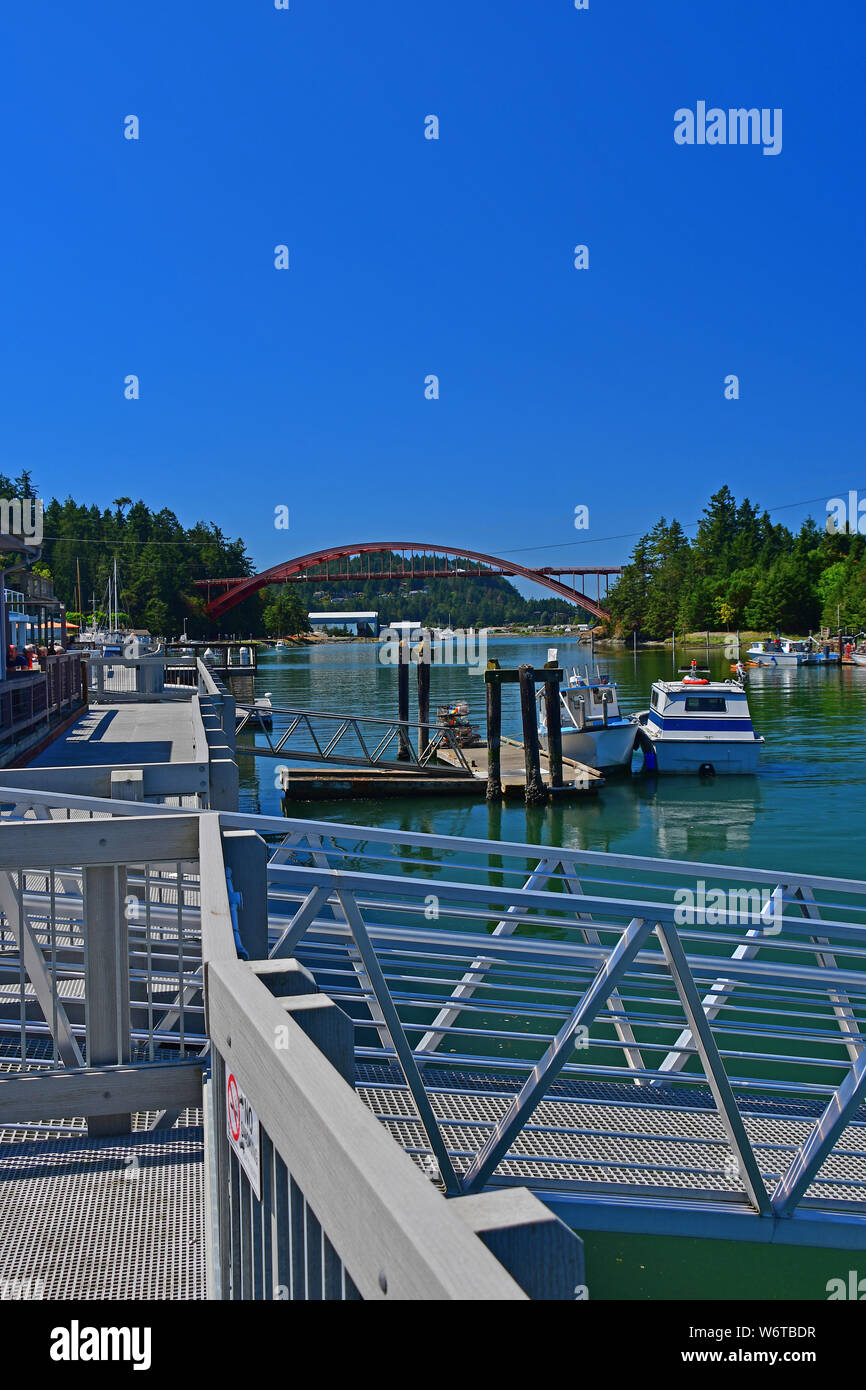 Views of the marina and town of La Conner, Washington, USA Stock Photo ...