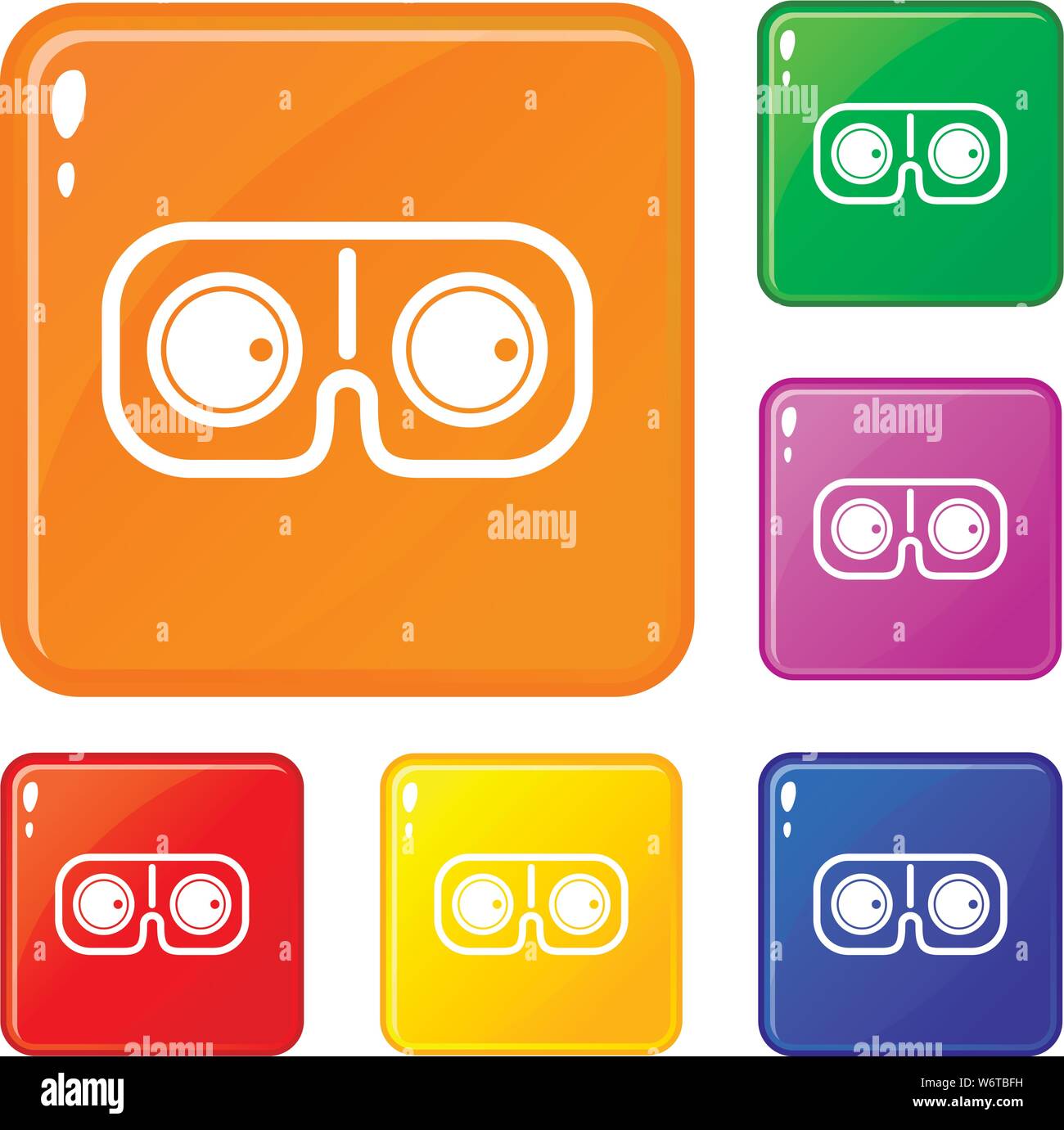 Game glasses icons set vector color Stock Vector Image & Art - Alamy