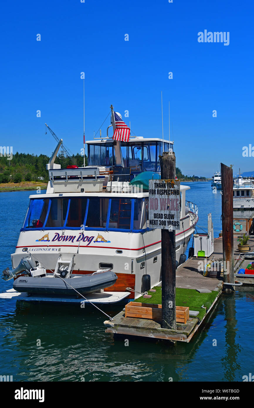 Views of the marina and town of La Conner, Washington, USA Stock Photo ...