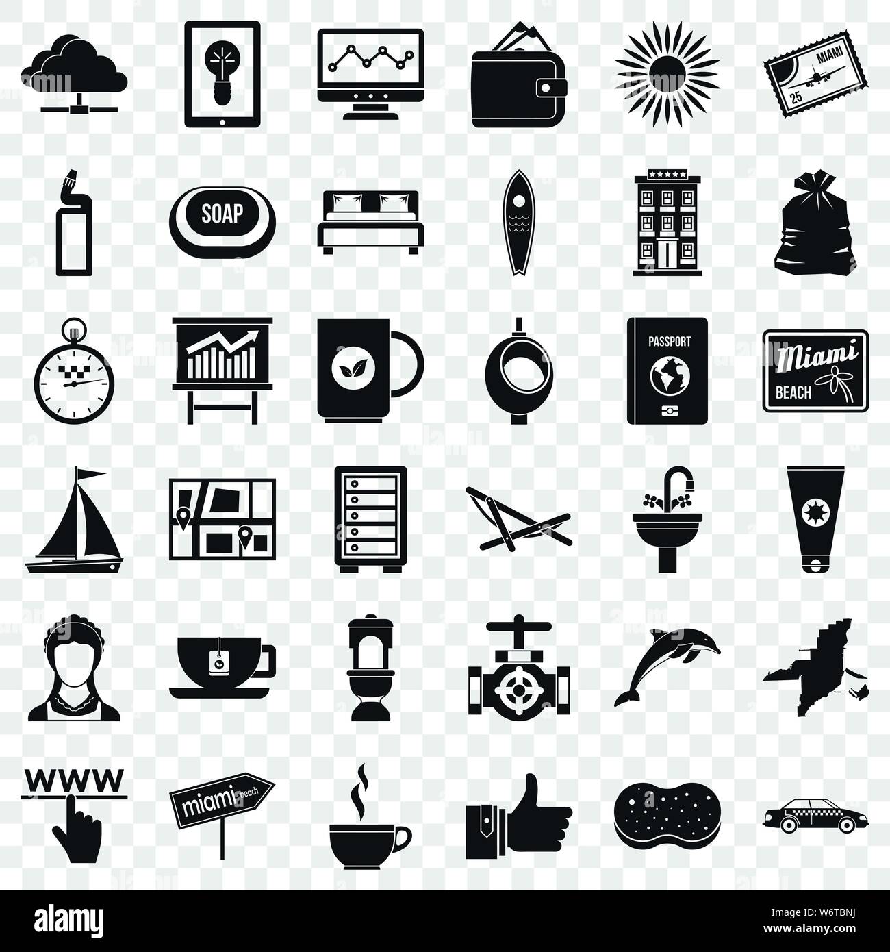 Soap icons set, simple style Stock Vector Image & Art - Alamy