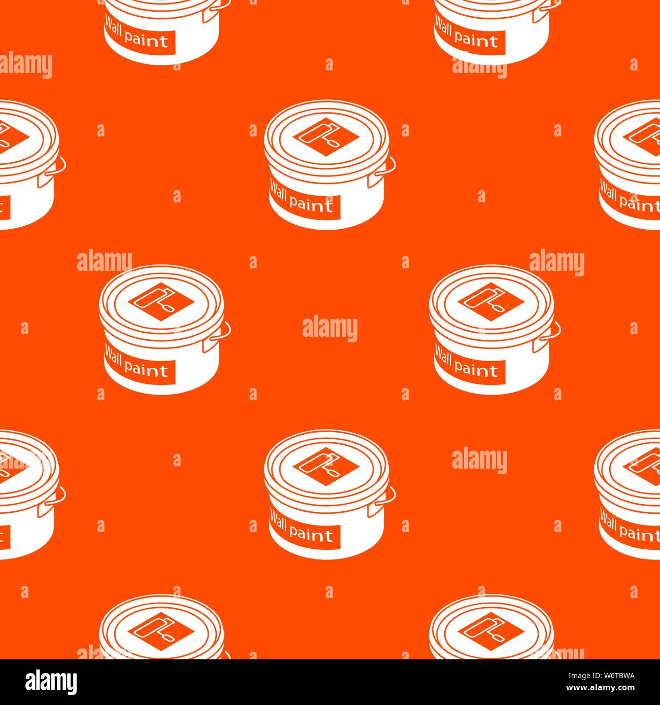 Wall paint bucket pattern vector orange Stock Vector Image & Art - Alamy