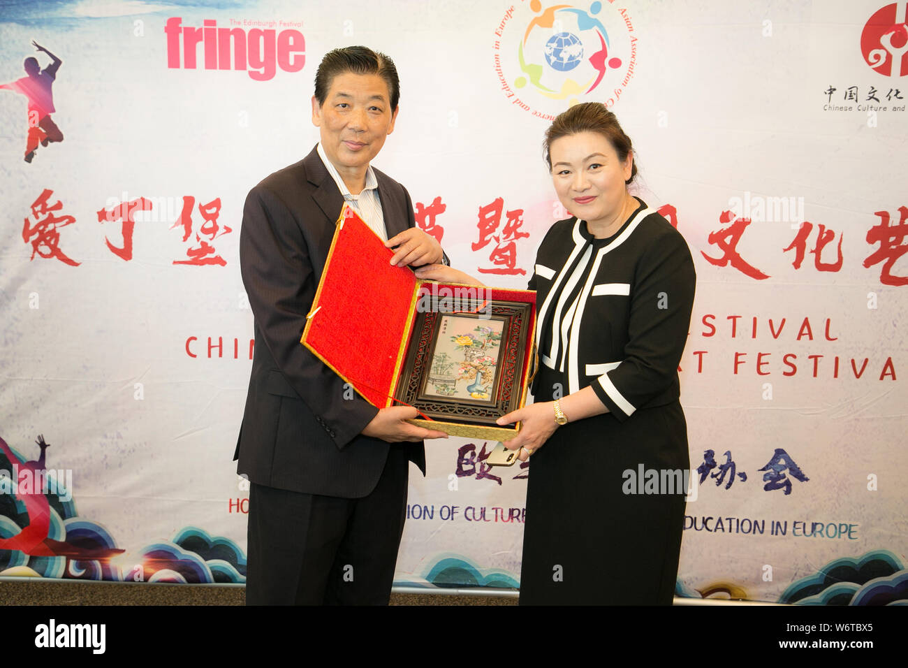 Edinburgh,Scotland, 2nd August 2019. Pictured L to R, Mr Hou Lu ...