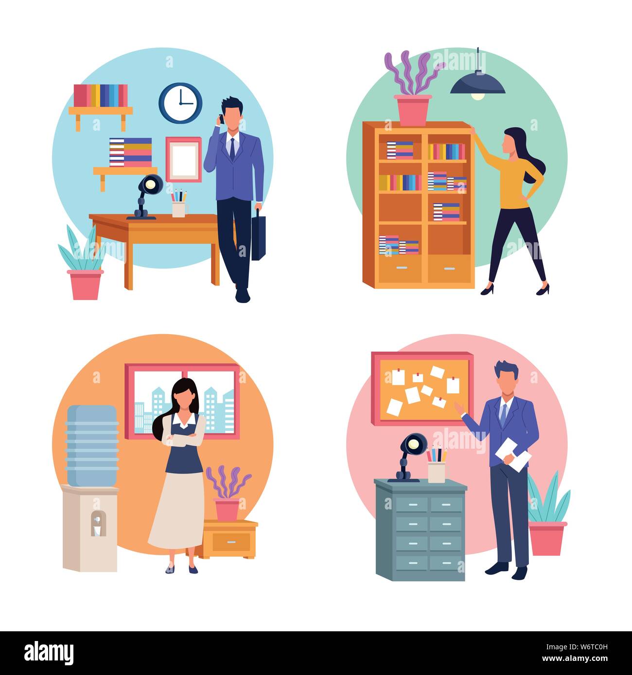 business professional executive work cartoon Stock Vector Image & Art ...