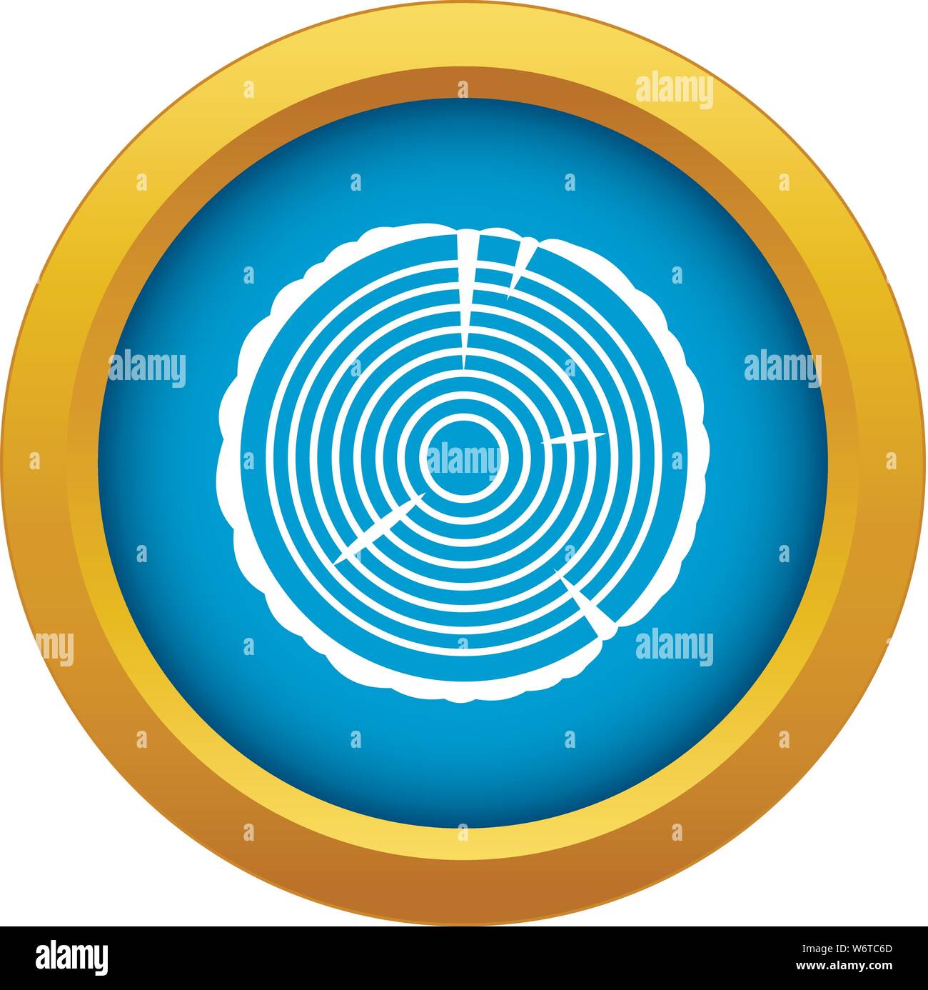 Tree ring icon blue vector isolated Stock Vector Image & Art - Alamy