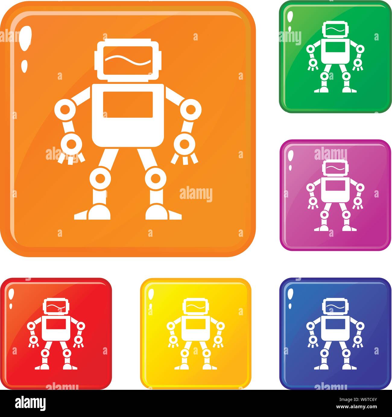 Automatic mechanism icons set vector color Stock Vector Image & Art - Alamy