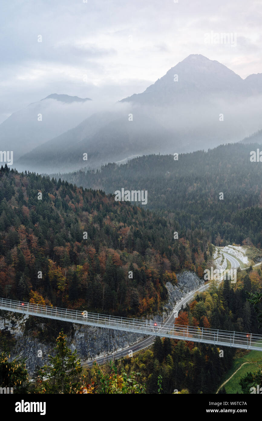 Ehrenberg Castle ruins in the Austrian Alps, near Reutte on the German ...