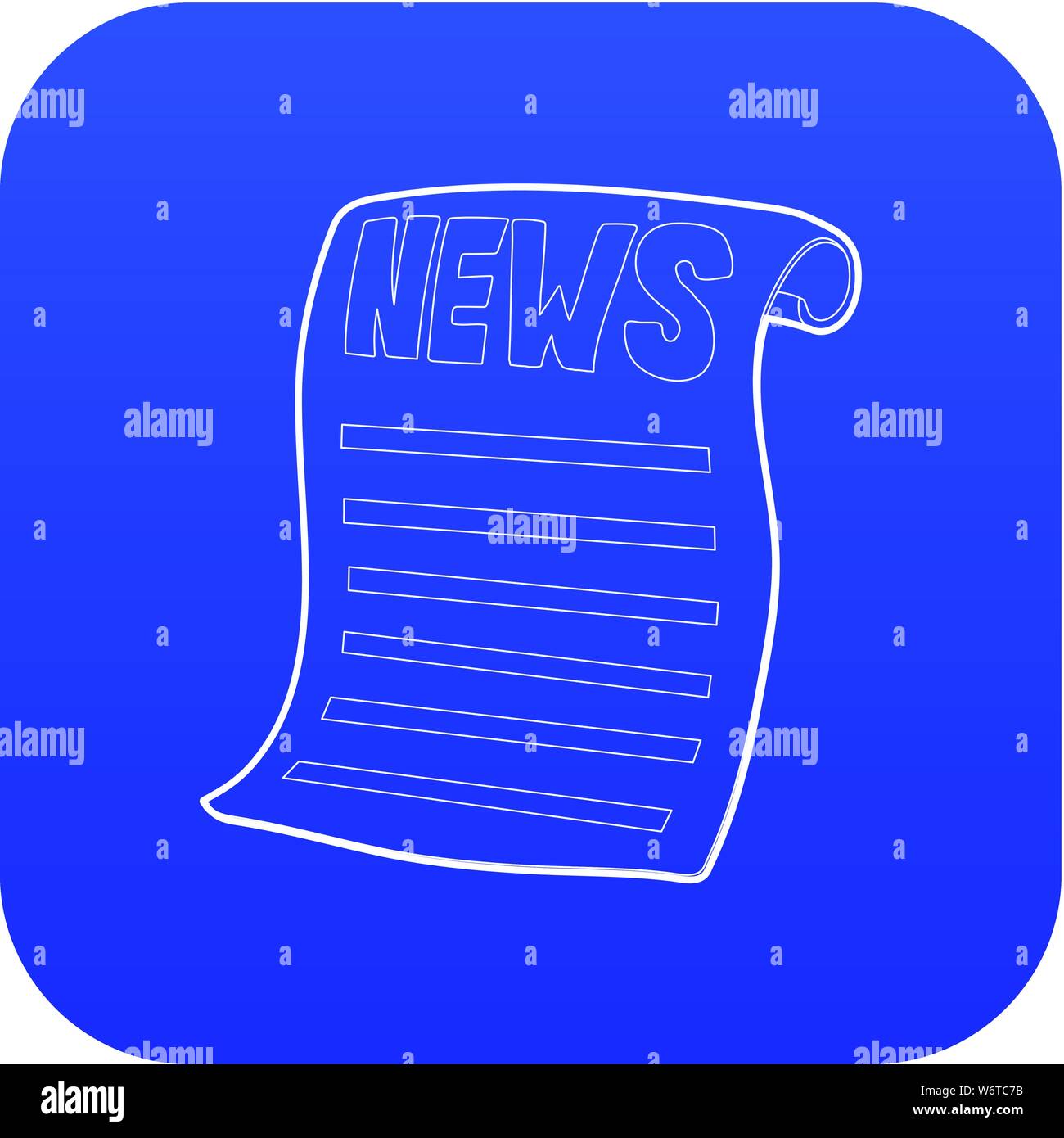 Newspaper icon blue vector Stock Vector Image & Art - Alamy