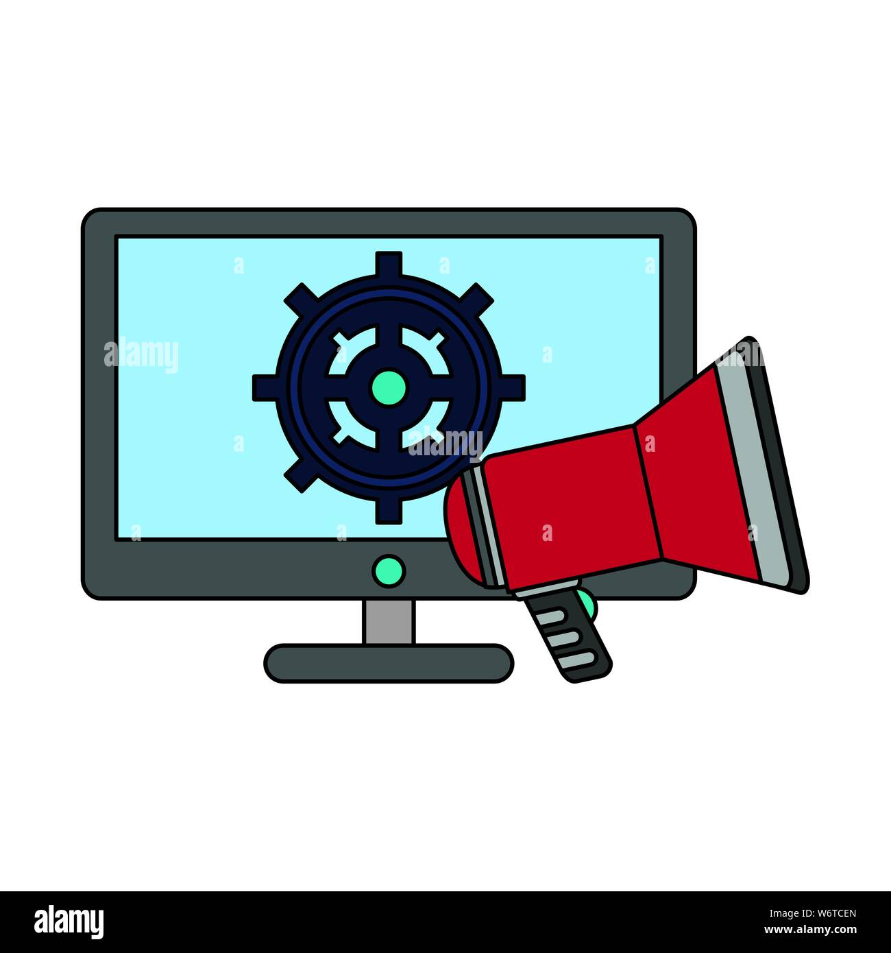 technology digital modern hardware cartoon Stock Vector Image & Art - Alamy
