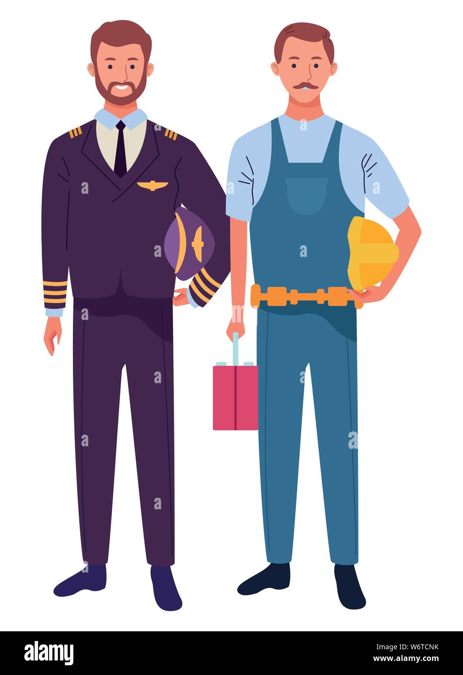 Professionals workers couple smiling cartoons Stock Vector Image & Art ...